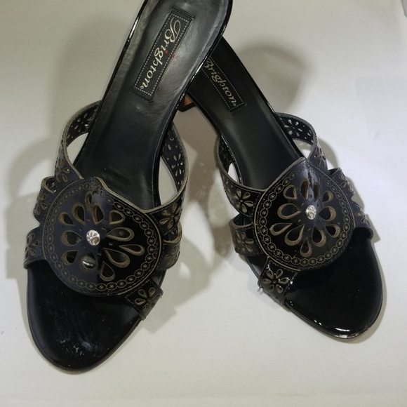 Brighton | Shoes | Brighton Tulip Black Sandals | Poshmark